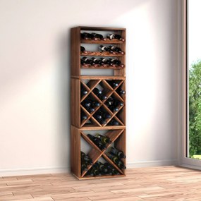 Kesper Borovicový stojan na víno III - 50 x 50 x 25 cm