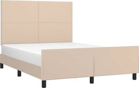 Rám postele s čelem cappuccino 140x200 cm umělá kůže 3125456