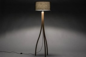 Stojací designová lampa Arbon Black and Wood
