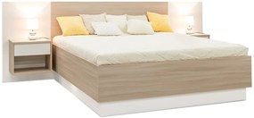 Nábytek Mikulík Dvoulůžková postel SMART XL s úložným prostorem, 180×200 cm Dekor: Javor