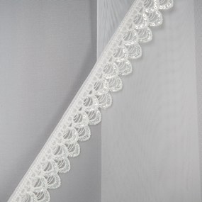 ZÁCLONA NA PÁSCE CAROLINE 400X250 CM BÍLÁ