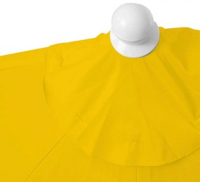 Slunečník půlkruh Parla - polyester/hliník - 270cm žlutý se stojanem