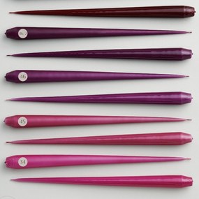 ester & erik Svíčka Taper 32 cm – 45 Wild Heather Set 2 ks, růžová barva, vosk