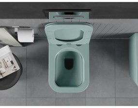 Mexen Teo, závěsné WC Rimless s WC deskou slim, duroplast, zelená matná, 30854048