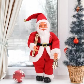 Vánoční dekorace Santa Claus bílá / červená 40 cm