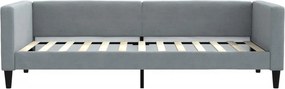Válenda s přistýlkou a zásuvkami světle šedá 90 x 200 cm textil 3196614