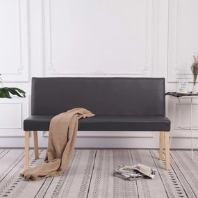 Lavice 139,5 cm šedá umělá kůže 281332