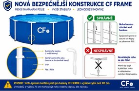 CF Nadzemní bazén s ocelovou konstrukcí FRAME 3,05 x 1,07 m 0057 modrý
