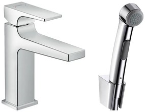 Hansgrohe Metropol - Bidetta 1jet, ruční sprcha, páková umyvadlová baterie s páčkovým rukojetí, sada 1,60m, chrom 32522000