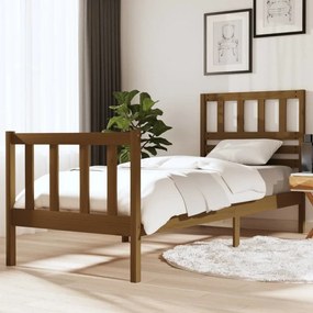 vidaXL Rám postele 75 x 190 cm Small Single masivní dřevo [3101116] Barva: Přírodní