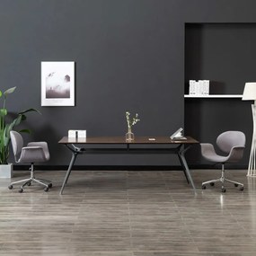 vidaXL Otočné jídelní židle 2 ks umělá kůže [3054863] Barva: světle šedá
