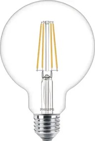 Philips LED Classic G93 E27 teplá bílá / LED žárovka / 60W / Čirá / Ne