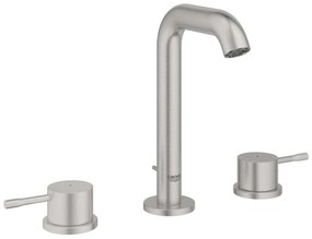 Grohe Essence - Umyvadlová baterie s výpustí, 3-otvorová instalace, supersteel 20296DC1