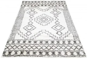 Kusový koberec Shaggy DELHI 3963A krémový šedý Rozměr: 120x170 cm
