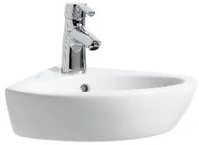 Laufen Pro - Rohové umývátko, 440x380 mm, 1 otvor pro baterii, s LCC, bílá H8169584001041