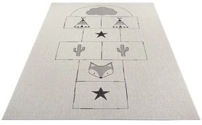 Krémový dětský koberec Ragami Games, 80 x 150 cm