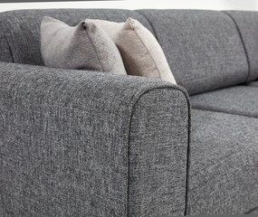 Hanah home rohová pohovka CINAR vpravo tmavě šedá 991DVN1901