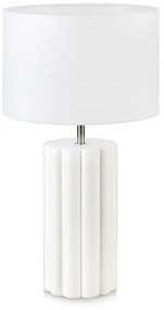 Bílá stolní lampa Markslöjd Column, výška 44 cm