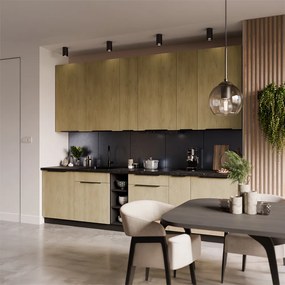 CREMONA cc | dolní skříňka 60 ZL 1S dřezová | 60 cm | PREMIUM BOX | černá/cremona