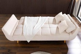 Designová rozkládací pohovka Bailey 215 cm béžový manšestr