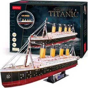 CubicFun 3D puzzle Titanic - LED / 266 dílů / 87.9 x 9.6 x 29.4 cm / o