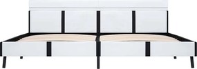 Rám postele s LED světlem bílý umělá kůže 180 x 200 cm 280301