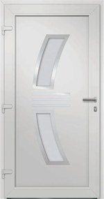 vidaXL Vchodové dveře 108 x 200 cm [3057573] Barva: Bílá