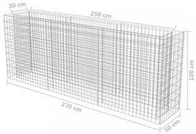 Gabionový vyvýšený záhon pozinkovaná ocel Dekorhome 540x90x100 cm