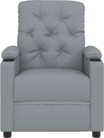 Elektrické polohovací křeslo světle šedé textil 3098839