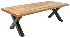 Noble Home Přírodní dřevěný jídelní stůl Iron Craft 240 cm
