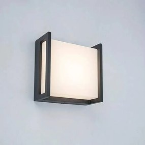 Venkovní nástěnné LED svítidlo Lutec / 8 W / hliník / antracit / teplá bílá