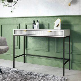 Toaletka NOVA sc T104 | se zásuvkami | 104 cm | šedá/černá