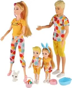 TEDDIES Panenka Rodina s doplňky / 30 cm / 4 figurky / od 3 let