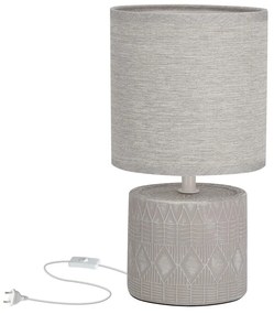 Šedá stolní lampa s textilním stínidlem (výška 26 cm) Dina – Candellux Lighting