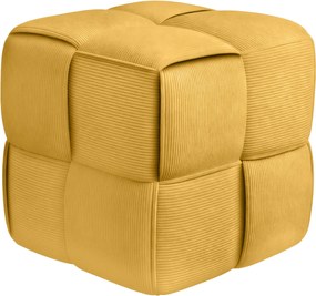 Taburetka Forinta látka cord - žlutá