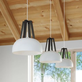 Sollux Lighting Závěsná lampa CASCO bílá/černá