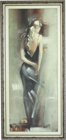 Villa Italia Obraz Žena v černých šatech 50 x 110 cm