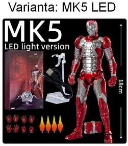 Svítící akční figurky Marvel - Iron Man Varianta: MK 5 LED