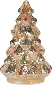 Vánoční svítící skleněná dekorace stromek Tree Led - Ø 12*18 cm