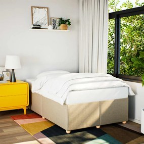 Rám postele bez matrace krémový 120 x 200 cm textil 3284727