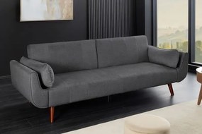 Designová rozkládací pohovka Amiyah 220 cm šedý samet