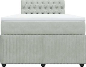 Box spring postel s matrací světle šedá 120x190 cm samet 3289992
