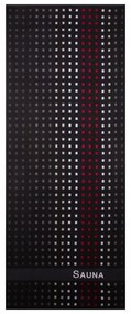 Vesna | Saunová osuška Romby černá 80 x 200 cm