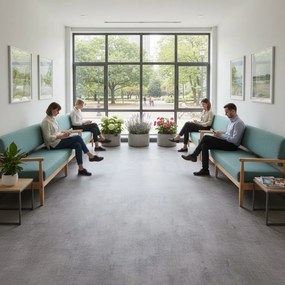Gerflor, PVC podlaha - lino AladinTex Ultra 2218 Rough taupe, na míru, šíře 4m, šedá, filc, chodba / předsíň