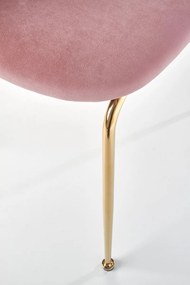 Jídelní židle Sibyla světle růžová/zlatá