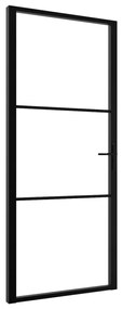 Interiérové dveře ESG sklo a hliník 102,5 x 201,5 cm černé - Default Title