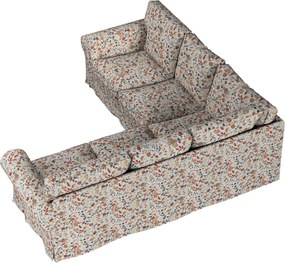 Potah na pohovku IKEA  Ektorp rohová barva oranžová látka pletený vzor, vzorované