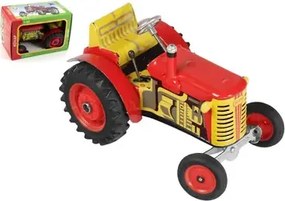 KOVAP Traktor Zetor červený / Na klíček / Kov / 1:25 / od 3 let