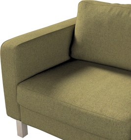 Potah na pohovku IKEA  Karlstad 2-místná, nerozkládací, krátký barva zelená látka pletený vzor