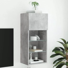 vidaXL TV skříňka s LED osvětlením betonově šedá 40,5 x 30 x 90 cm